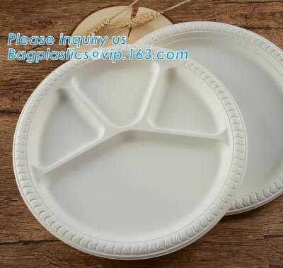 China Eco Friendly Biodegradable Sugarcane Bagasse 7 Inch Food Plate Disposable 9 Inch Pack for sale