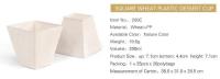 China Wheat straw Compostable HEXAGON shape dessert cup,square wheat plastic dessert cup,Pla Plastic Disposable Corn Starch Cu for sale