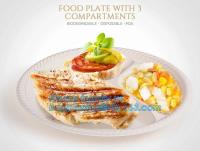 China Biodegradable Corn Starch Plate 6.2 Inch Eco Friendly Disposable Plate Custom Logo Wholesale for sale