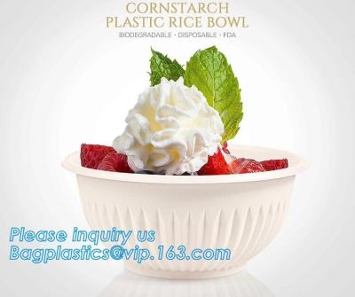 China Biodegradable Corn Starch Bowl 900ml Eco Friendly Disposable Tableware for Curry and Takeaway for sale