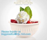 China 24 oz Biodegradable Corn Starch Soup Bowl with Lid 900ml Disposable White Round Takeaway Container for sale