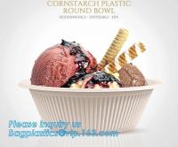China Biodegradable Corn Starch Bowl 6oz 75mm with Lid Eco Friendly Microwave Safe Disposable Food Container for sale