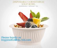 China Biodegradable Corn Starch Bowl 6oz 75mm with Lid Eco Friendly Microwave Safe Disposable Food Container for sale
