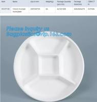 China Eco Friendly Sugarcane Bagasse 5 Compartment Display Plate with Lid 900ml Biodegradable for sale