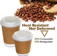 China Biodegradable Cornstarch CPLA Cup 6oz 175ml Eco Friendly Disposable Hot Drink Lid for sale