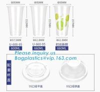 China 100% biodegradable and compostable CPLA cup lids,6oz Eco Pulp Plastic Coffee Yogurt Cup Lid,CPLA Disposable packaging th for sale