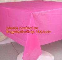 China Disposable Plastic PEVA Tablecloth 54x108 Inch Full Color Printed Party Table Cover for sale