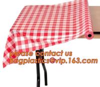 China Disposable Plastic PEVA Tablecloth 54x108 Inch Full Color Printed Party Table Cover for sale