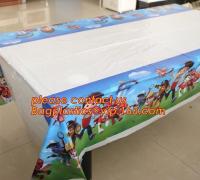 China Disposable Plastic Birthday Tablecloth 108cm Winnie the Pooh Party Table Cover PE Material for sale