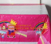 China Disposable Plastic Birthday Tablecloth 108cm Winnie the Pooh Party Table Cover PE Material for sale