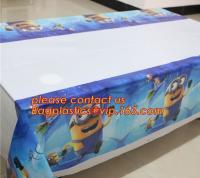 China 108x180cm Cartoon Princess Disposable Plastic Tablecloth for Birthday Party Decorations 1pc for sale