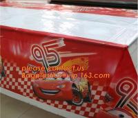 China Custom Printed Plastic Tablecloth 54x108 Inch Disposable Party Table Cover for Kids Birthday Baby Shower for sale