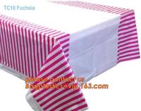 China Biodegradable compostabl tablecloth table cover, dress up your party dessert buffet with patterned plastic table clothes for sale