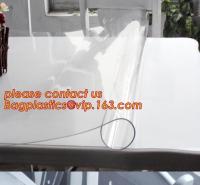 China Customizable 0.23mm Transparent PVC Tablecloth Waterproof Oilproof Table Cover for Parties for sale