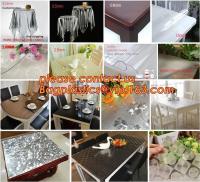 China Disposable PEVA Plastic Tablecloth 54x108 Inch Thick Waterproof White Film Table Cover for Parties for sale