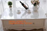 China Disposable PEVA Plastic Tablecloth 54x108 Inch Thick Waterproof White Film Table Cover for Parties for sale