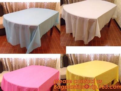 China Colorful Plastic Tablecloth Wedding Decoration Party Table Cover 10 Colors Waterproof 54x108 Inch for sale
