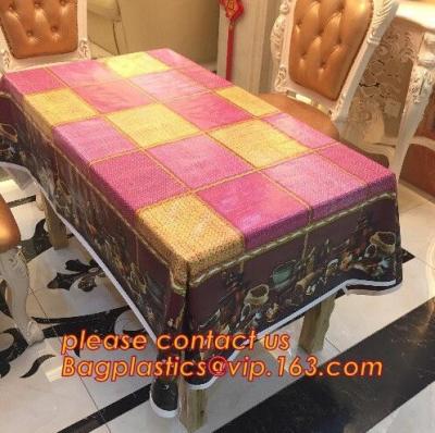 China Eco-Friendly PVC PEVA Tablecloth 54x108 Inch Waterproof Plastic Table Cover for Parties for sale
