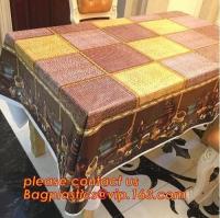 China Eco-Friendly PVC PEVA Tablecloth 54x108 Inch Waterproof Plastic Table Cover for Parties for sale