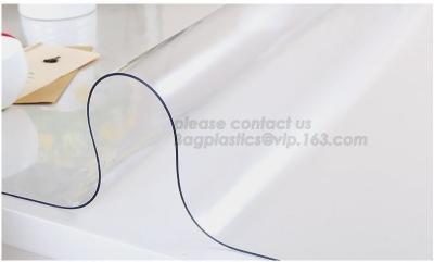 China Washable Clear PVC Tablecloth Oilproof Lace Coating Table Cover 54x108 Inch for sale