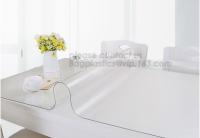 China Washable Clear PVC Tablecloth Oilproof Lace Coating Table Cover 54x108 Inch for sale