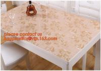 China Custom Transparent PVC Tablecloth Waterproof Oil Proof Soft Plastic Table Cover 54x108 Inch for sale