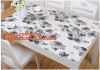 China Custom Transparent PVC Tablecloth Waterproof Oil Proof Soft Plastic Table Cover 54x108 Inch for sale