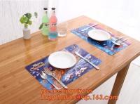 China Custom PVC Woven Decorative Table Mat Placemat 30x45cm Heat Resistant Dining Room Vinyl Placemats for sale