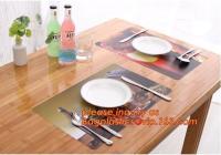 China Custom PVC Printed Placemat Heat Insulation Dining Table Mat 30x45cm for sale