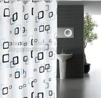 China Color Changing Shower Curtain 180x180cm Water Repellent Polyester Bathroom Decorative Curtain for sale