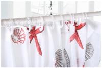 China Custom Printed Shower Curtain 180x180cm 100% Polyester Water Repellent Bathroom Curtain with Plastic Hooks for sale