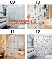 China Polyester Shower Curtain 180x180cm Water Repellent Hotel Bathroom Curtain for sale