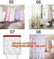 China Polyester Shower Curtain 180x180cm Water Repellent Hotel Bathroom Curtain for sale