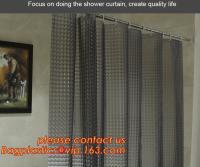 China Waterproof PEVA Shower Curtain 180x180cm Transparent Printed Polyester Fabric Bath Curtain for sale
