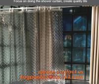 China Custom 3D Scenery Printing Polyester Shower Curtain 180x180cm with Cotton Hooks for sale