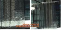 China Custom 3D Scenery Printing Polyester Shower Curtain 180x180cm with Cotton Hooks for sale