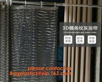 China PEVA Shower Curtain 180x180 cm Waterproof with 12 Oval Rings Dobby Printing for sale