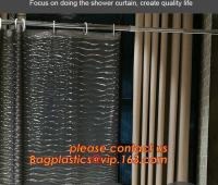 China PEVA Shower Curtain 180x180 cm Waterproof with 12 Oval Rings Dobby Printing for sale