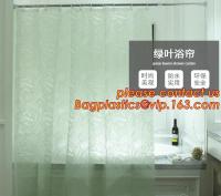 China PEVA Shower Curtain with Hooks 180x180cm Waterproof Disposable Bath Curtain for Hotel for sale