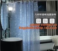China Mould Proof Waterproof PVC Shower Curtain with Trellis Design 180x180cm Custom Printed for sale