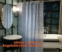 China Mould Proof Waterproof PVC Shower Curtain with Trellis Design 180x180cm Custom Printed for sale