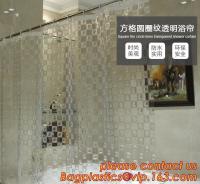 China Mould Proof Waterproof PVC Shower Curtain with Trellis Design 180x180cm Custom Printed for sale