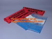 China Biohazard Autoclavable Waste Bags 65x50cm Red LDPE Medical Specimen Bags for sale