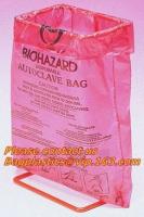 China Red Biohazard Waste Bags 30x43 Inch 3.2 Mil Heavy Duty Medical Disposal Bags for sale