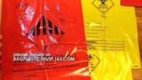 China LLDPE Medical Waste Bags 30x43 Inch 3.2 Mil Red Biohazard Disposal Bags for Hospitals for sale