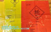 China LLDPE Medical Waste Bags 30x43 Inch 3.2 Mil Red Biohazard Disposal Bags for Hospitals for sale