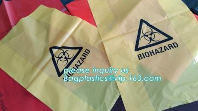 China Red Biohazard Waste Bags 65x50cm 40 Mic for Medical Infectious Disposal for sale