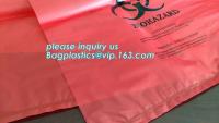 China Red Biohazard Waste Bags 65x50cm 40 Mic for Medical Infectious Disposal for sale