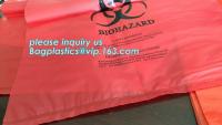 China Red Biohazard Waste Bags 30x43 Inch 3.2 Mil Heavy Duty Medical Disposal Bags for sale