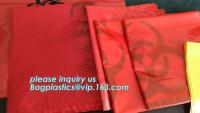 China Red Biohazard Waste Bags 30x43 Inch 3.2 Mil Heavy Duty Medical Disposal Bags for sale